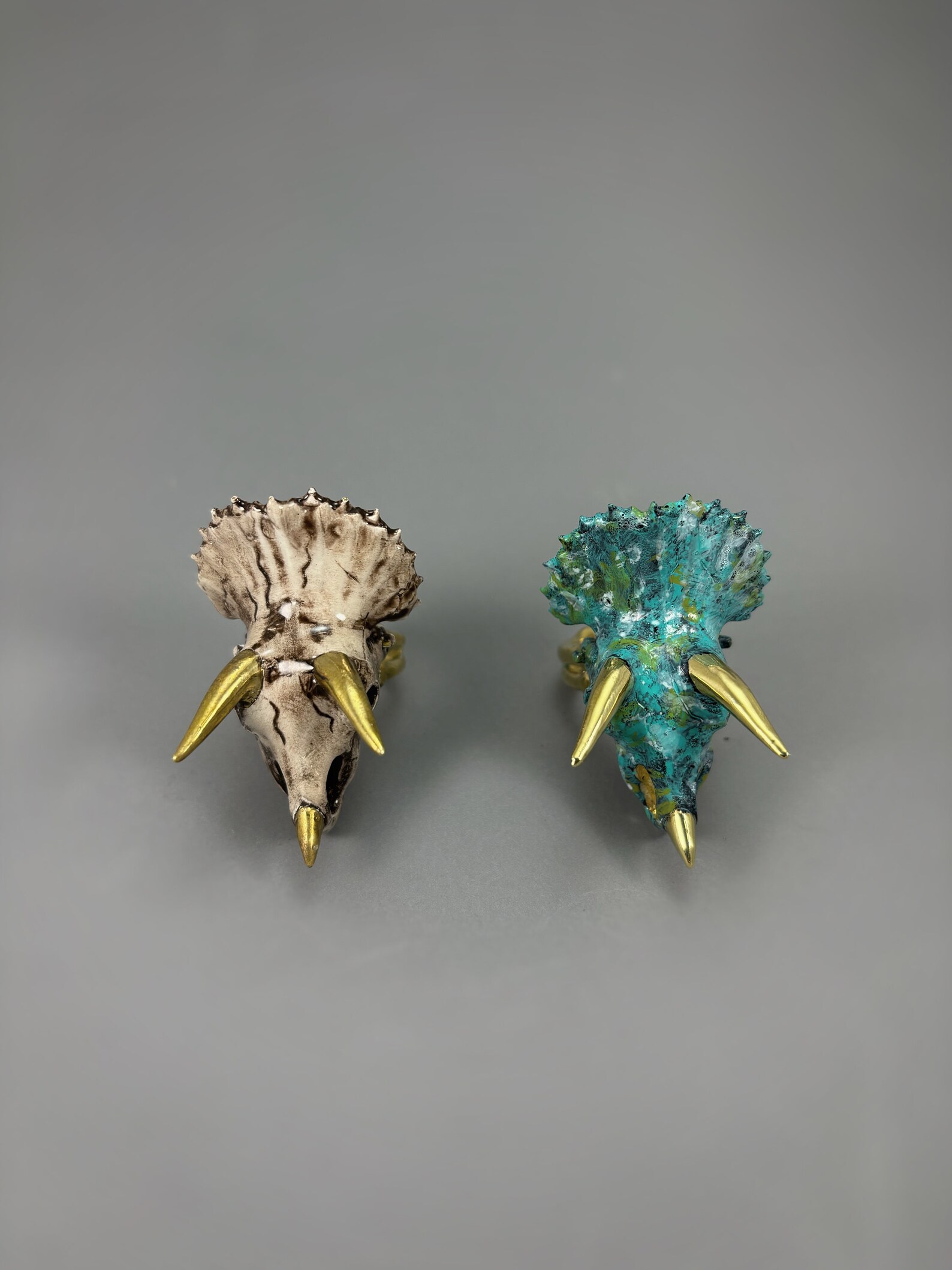 Triceratops Dinosaur Skull Fossil Ring. Jurassic Ring Adjustable Size ...