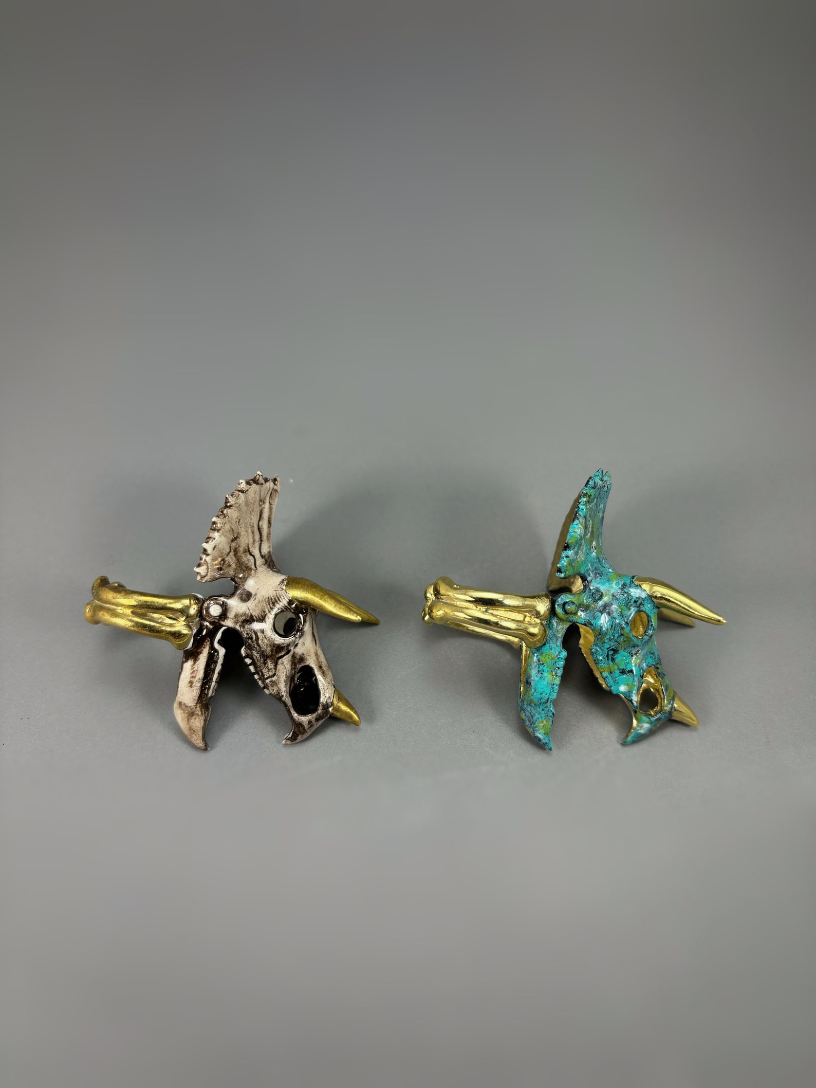 Triceratops Dinosaur Skull Fossil Ring. Jurassic Ring Adjustable Size ...