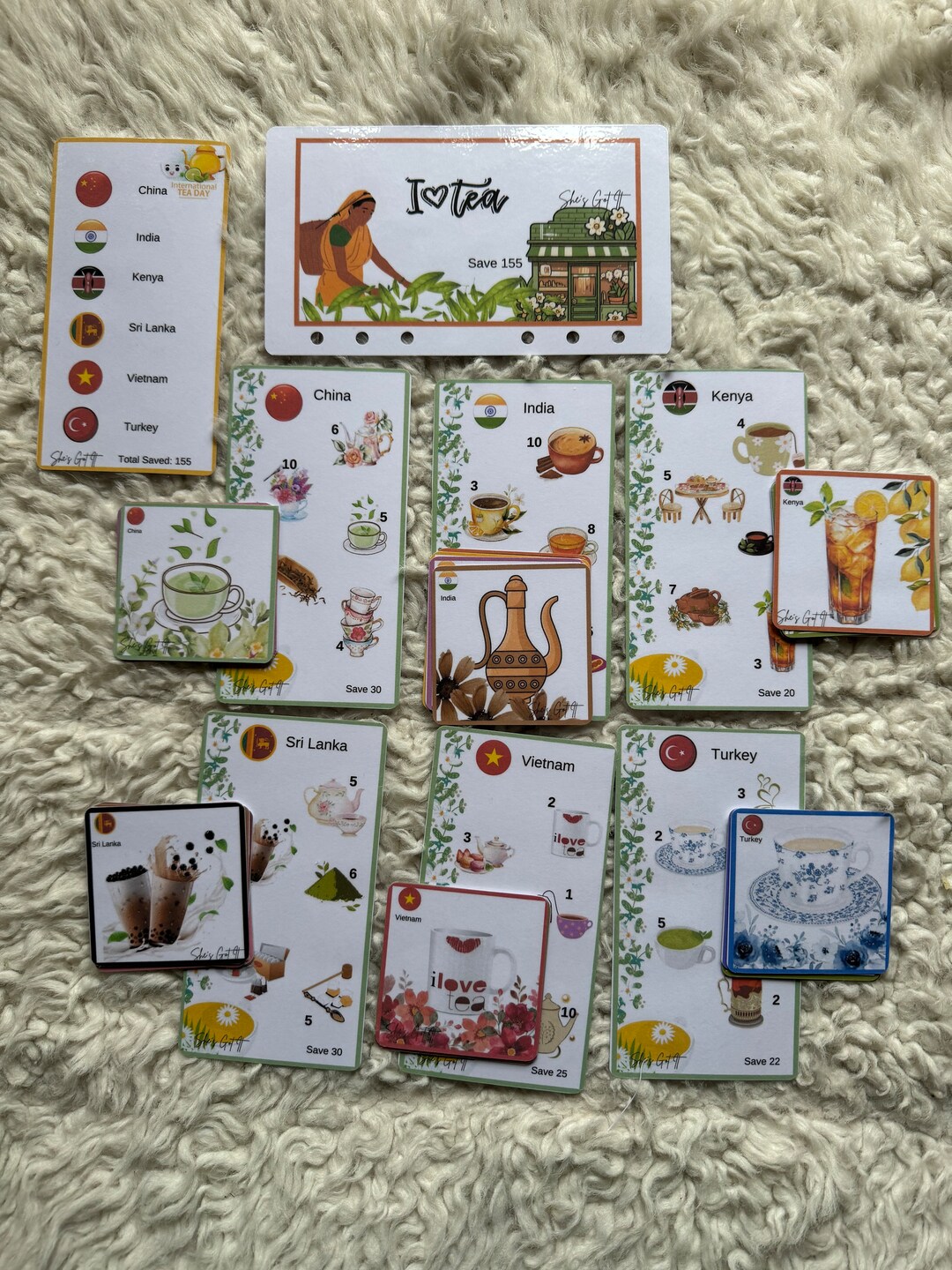 DIGITAL Tea Box Saving Challenge - Etsy