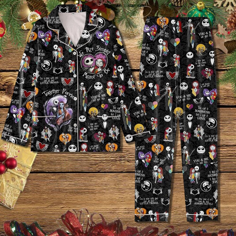Jack And Sally Long Sleeve Pajama, Halloween Nightmare Before Christmas ...