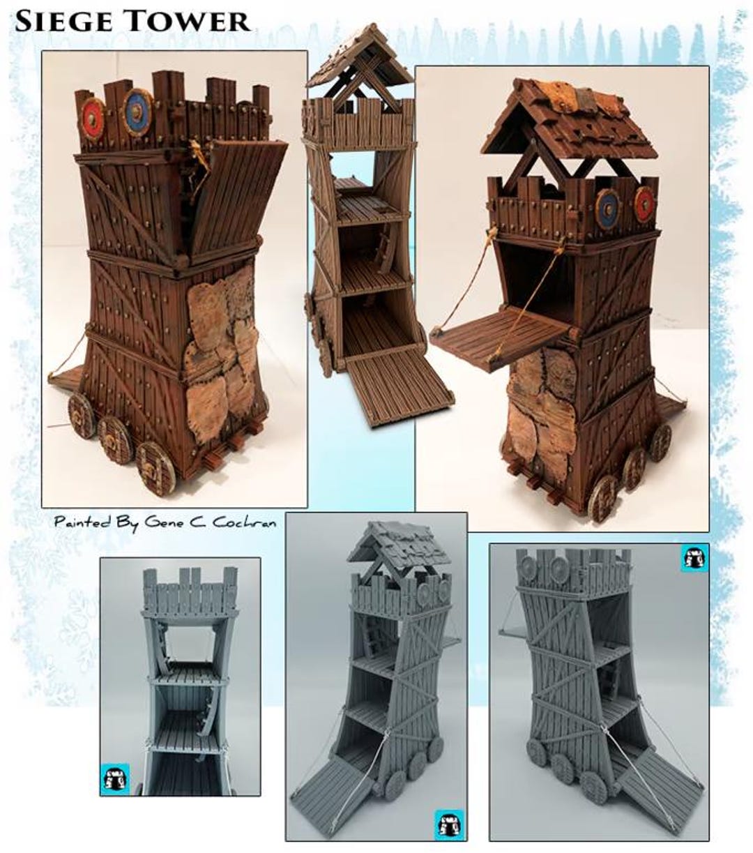 The Siege Tower, Medieval Town- the Frost . 28mm Wargame/rpg/dnd ...