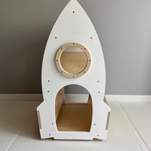 Mobile “rocketship” Rack for Kids Books and Toys With Magnetic Drawing ...
