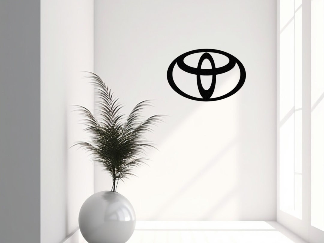 Toyota Logo Silhouette Metal Wall Artcar Metal Wall Art - Etsy