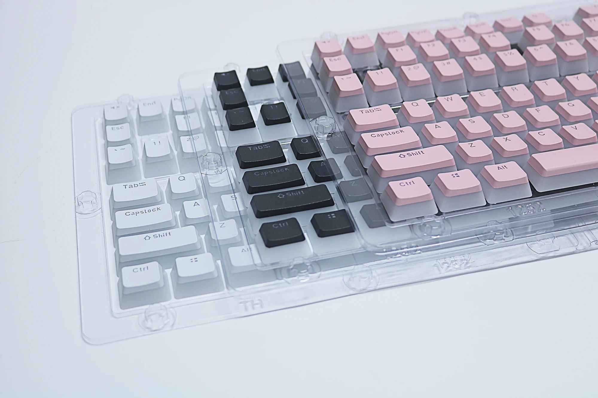 129 Key PBT Double Shot Pudding-style Cute Keycap Pink Keycap ...