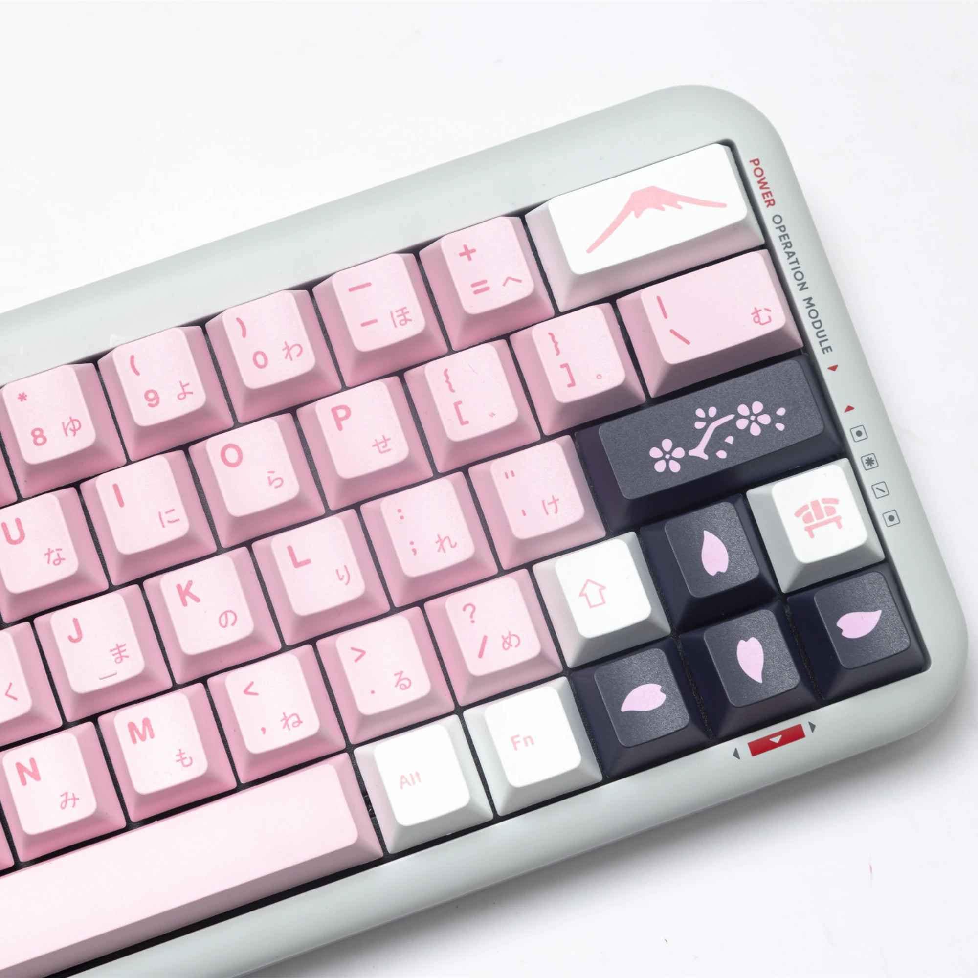 Japanese Backlit Cherry Blossom Keycaps Set Side Printed Keycaps ...