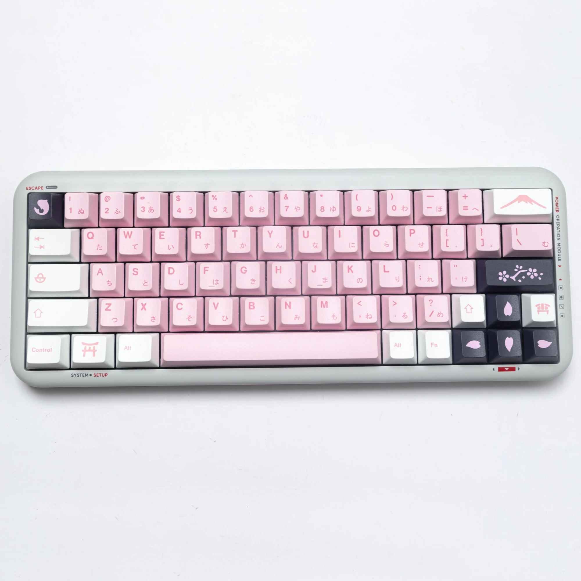 Japanese Backlit Cherry Blossom Keycaps Set Side Printed Keycaps ...