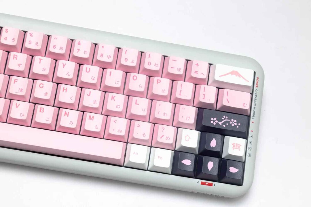 Japanese Backlit Cherry Blossom Keycaps Set Side Printed Keycaps ...