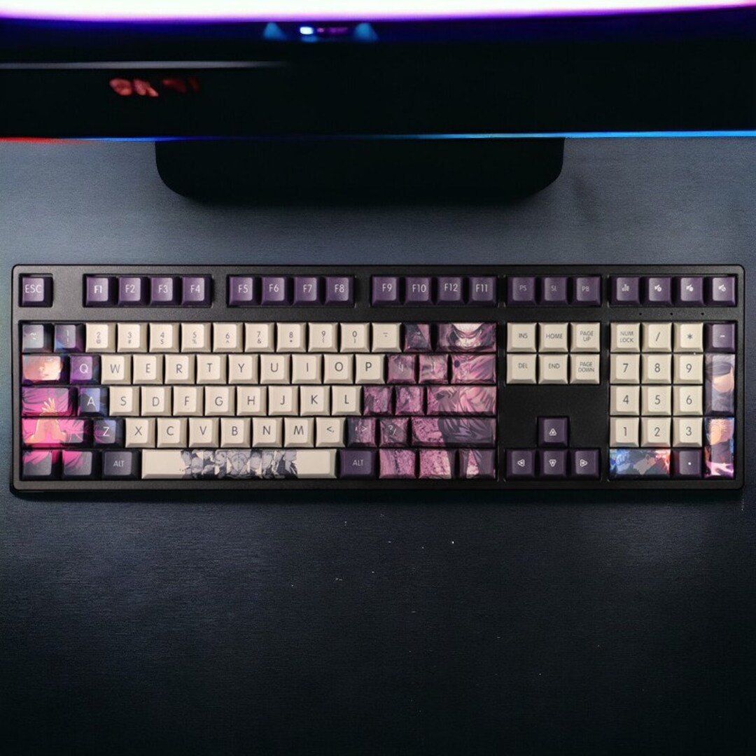 Custom Jujutsu Kaisen Gojo Keycap Set Artisan MX Cherry PBT Dye Sub ...