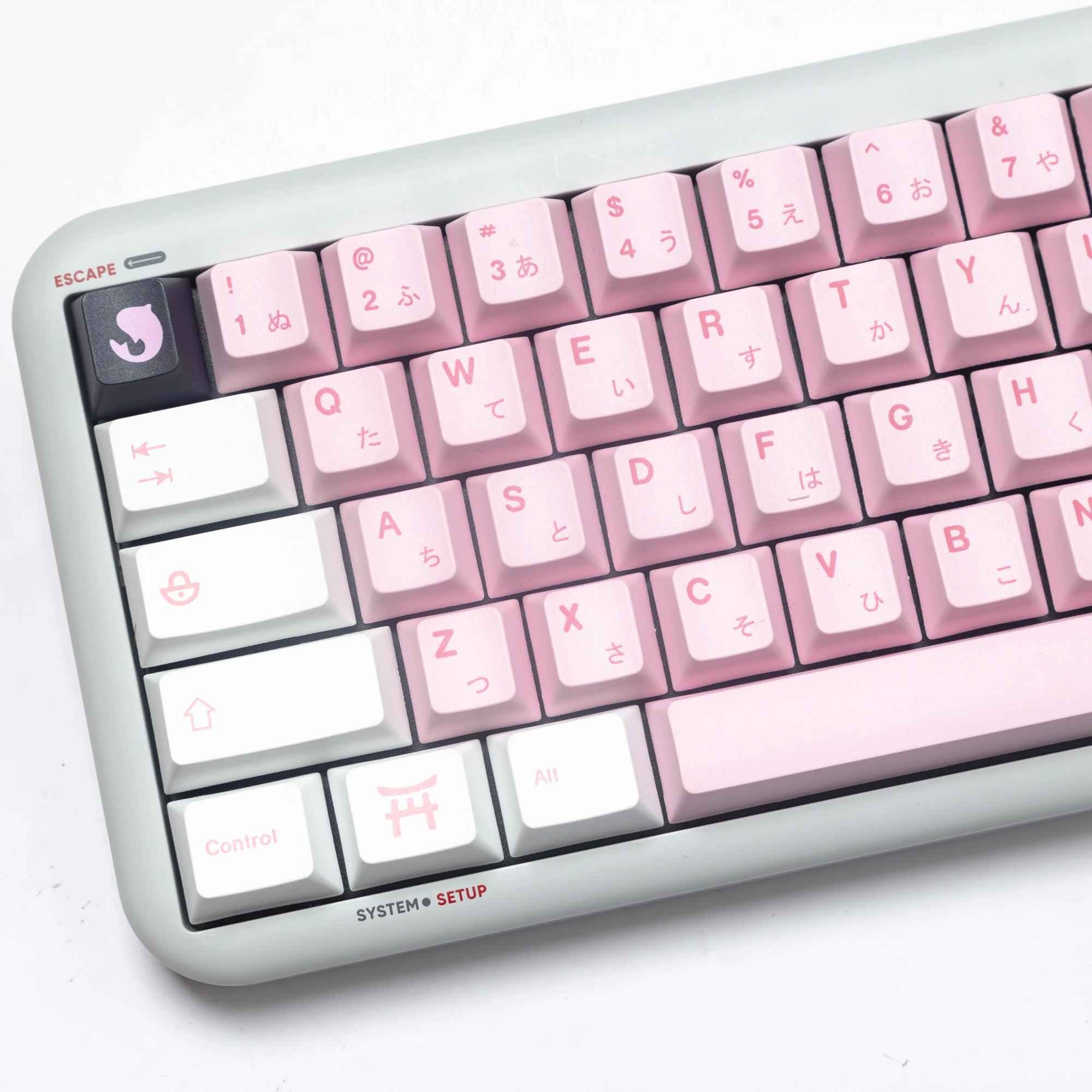 Japanese Backlit Cherry Blossom Keycaps Set Side Printed Keycaps ...