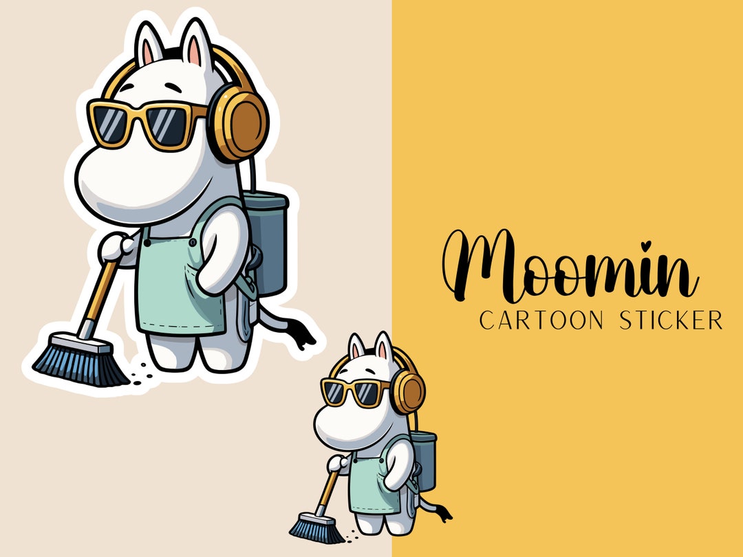 Moomin Cartoon Stickerseparate Stickerone PNG Sticker Cartoonsticker ...