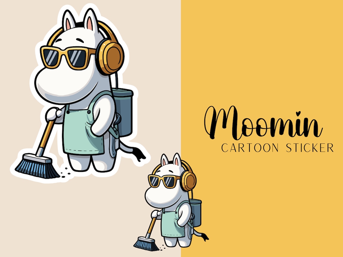 Moomin Cartoon Stickerseparate Stickerone PNG Sticker Cartoonsticker ...