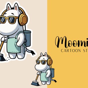 Moomin Cartoon Stickerseparate Stickerone PNG Sticker Cartoonsticker ...