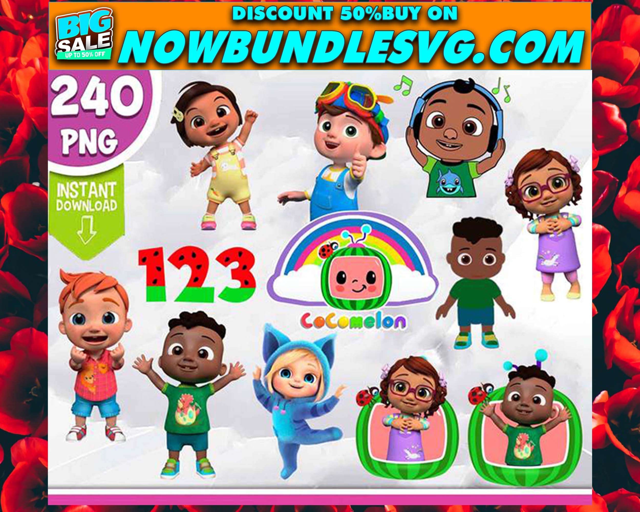 336 File Cocomelon Svg Cocomelon Svg Bundle Digitial for - Etsy