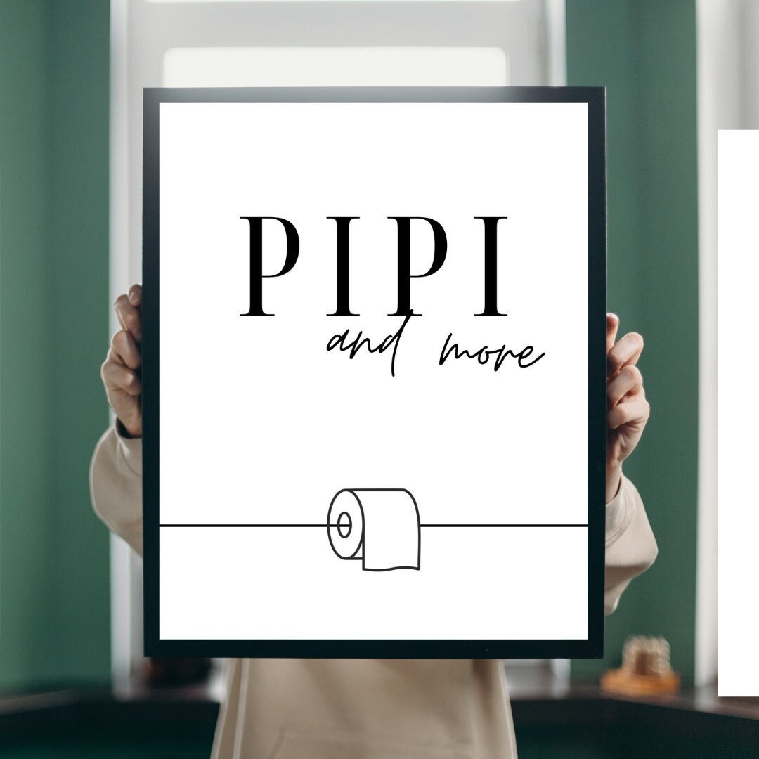 Pipi and More Poster for Toilet, Digital Download, Poster Minimalist ...
