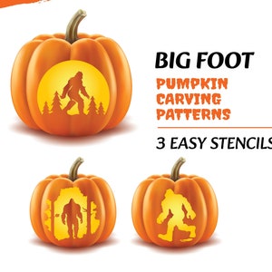 Bigfoot Pumpkin Carving Stencil - Etsy