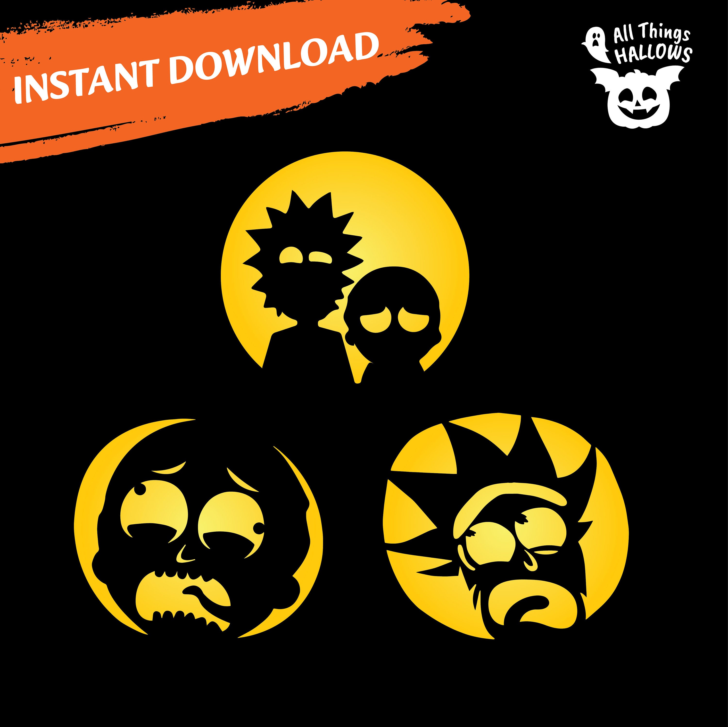 Rick And Morty Pumpkin Stencil