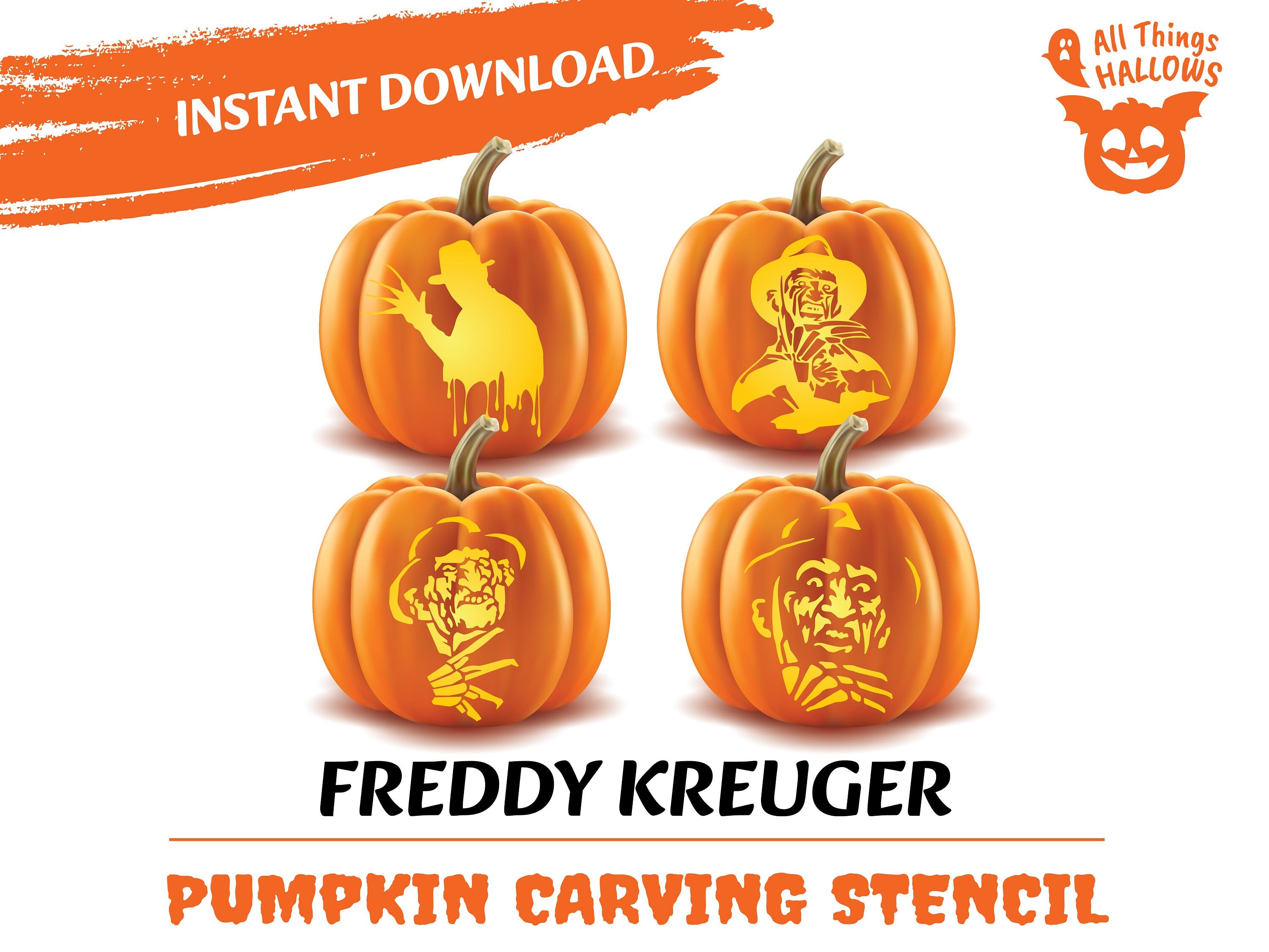 Freddy Pumpkin Stencil