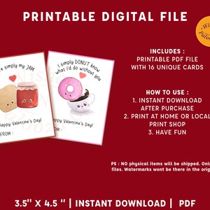 Cute Food Pun Valentine's Day Cards, Valentine's Day Cards for Kids ...