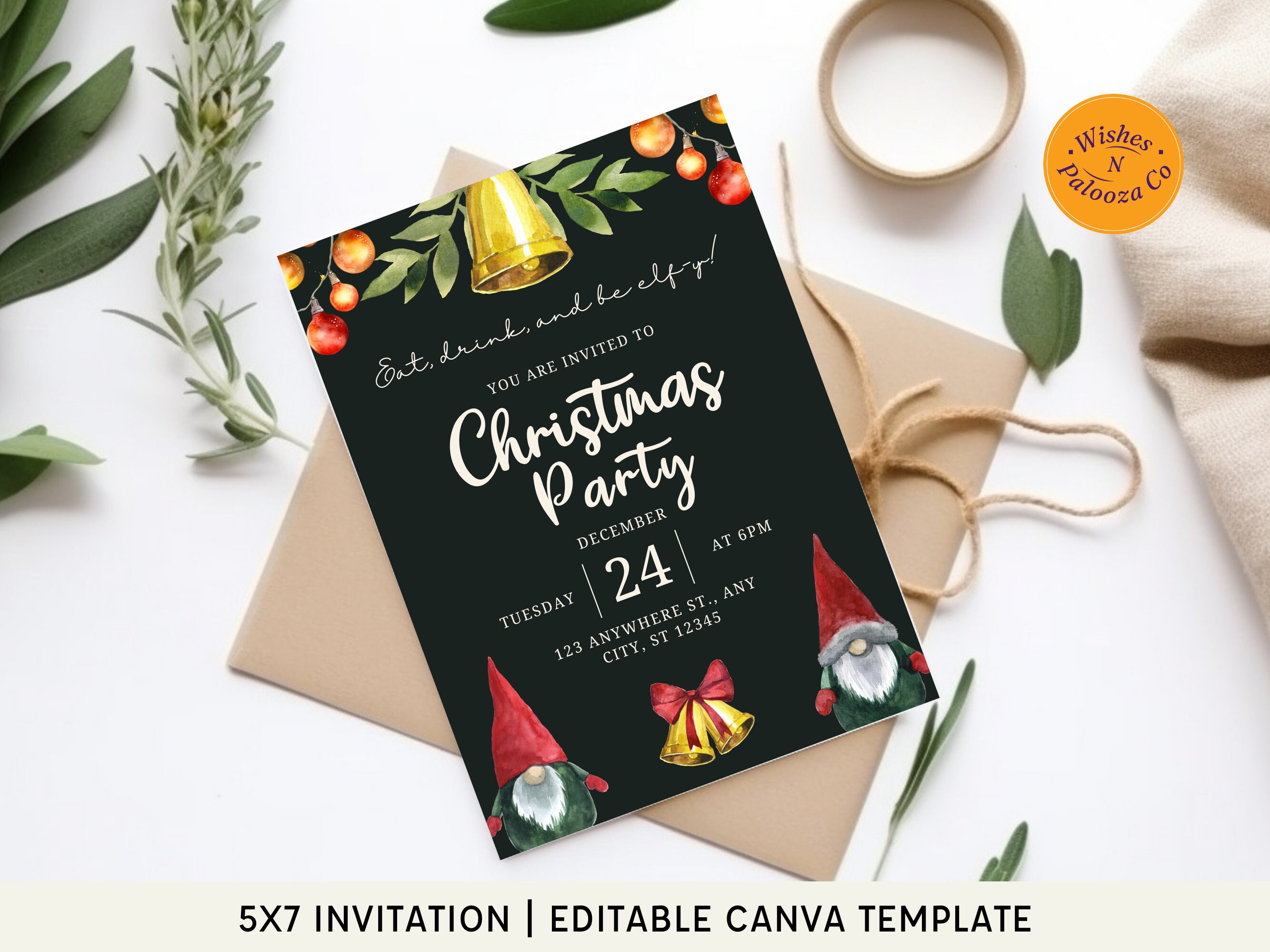 Editable Christmas Party Invitation Holiday Party Printable or Digital ...