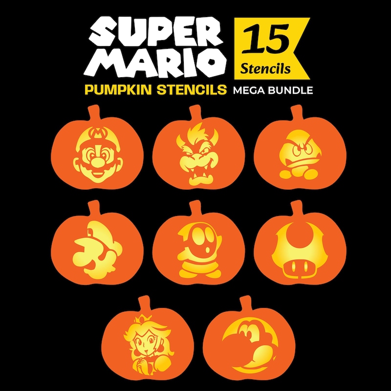 Yoshi Pumpkin Carving Stencil - Etsy