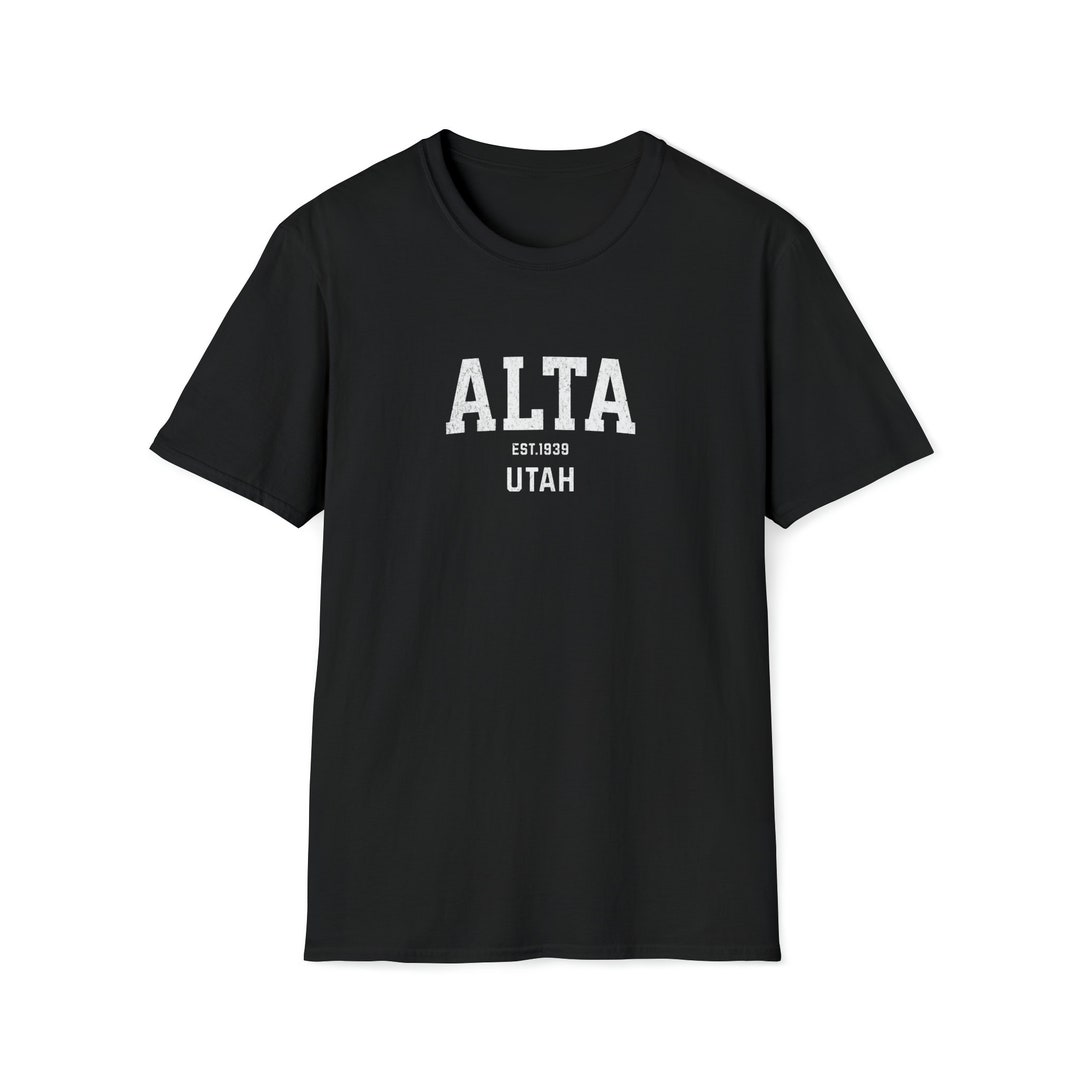 Alta Distressed Ski T-shirt, Trendy Fun Skiing Tshirt, Father's Day ...