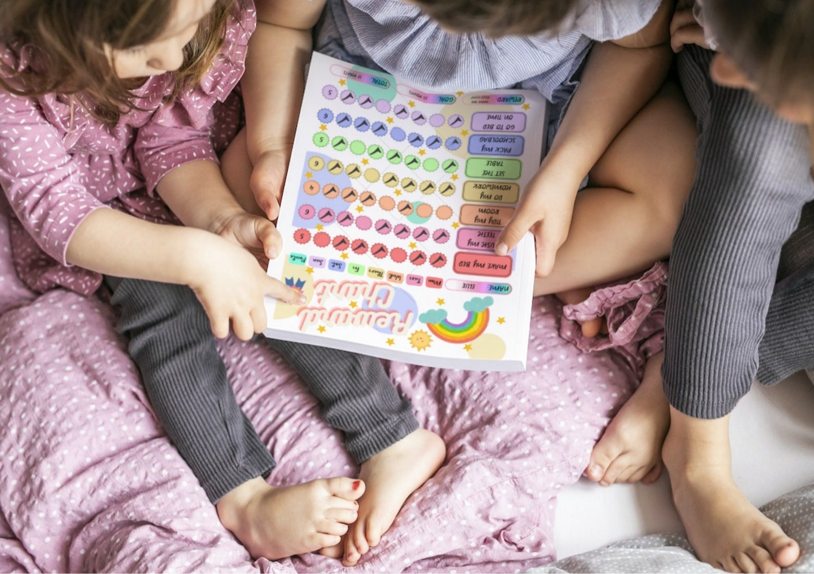 Printable Reward Chart Kids Routine Chart Rainbow Reward - Etsy