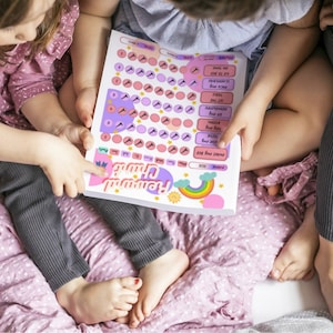 Printable Reward Chart Kids Routine Chart Pink Purple - Etsy