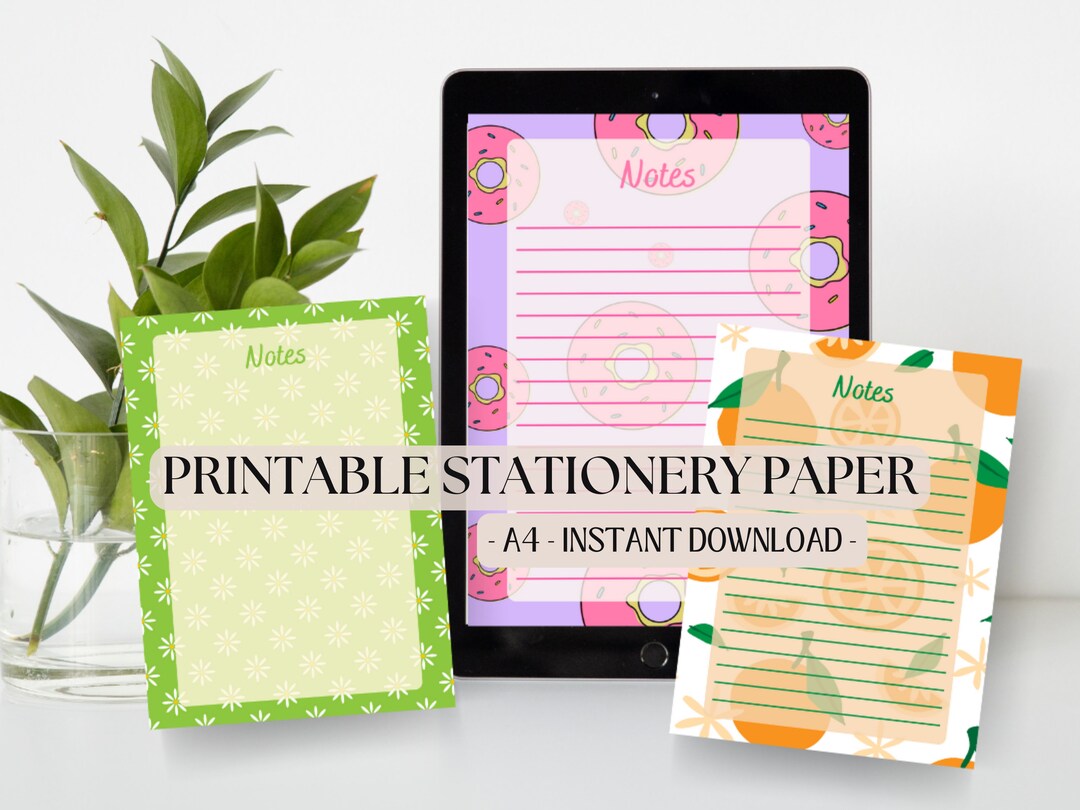 Printable Stationary Paper Pack of 50 Lined Unlined Letter Writing ...