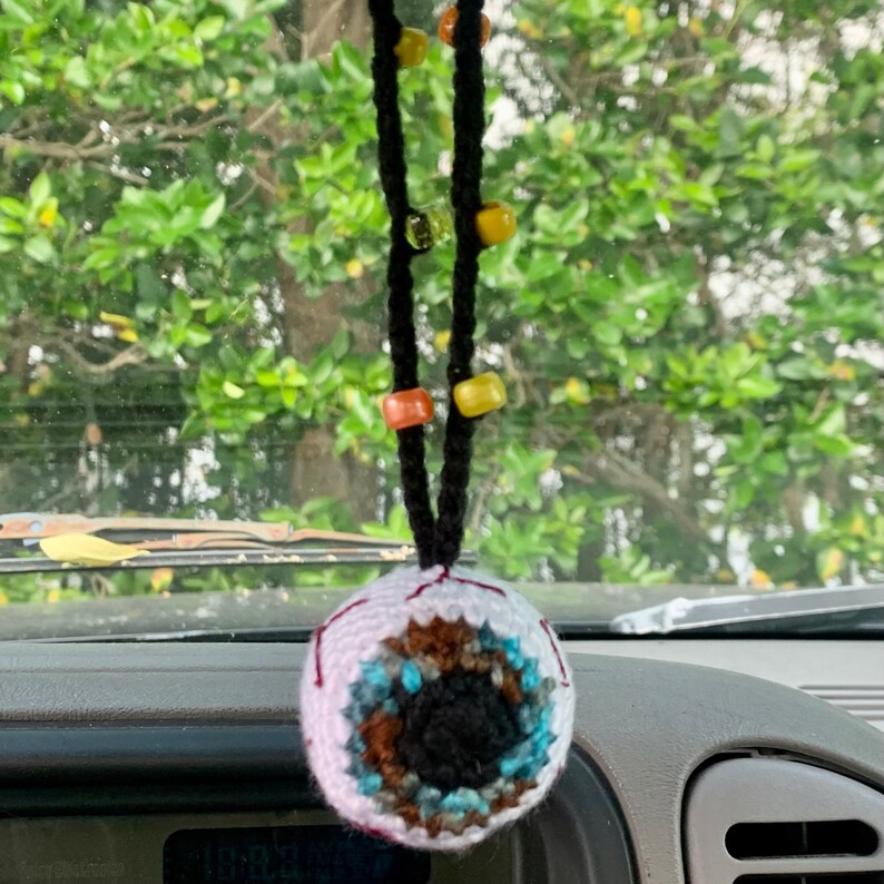 Halloween Crochet Car Hanger Pattern, Rear View Mirror Swing, Mirror ...