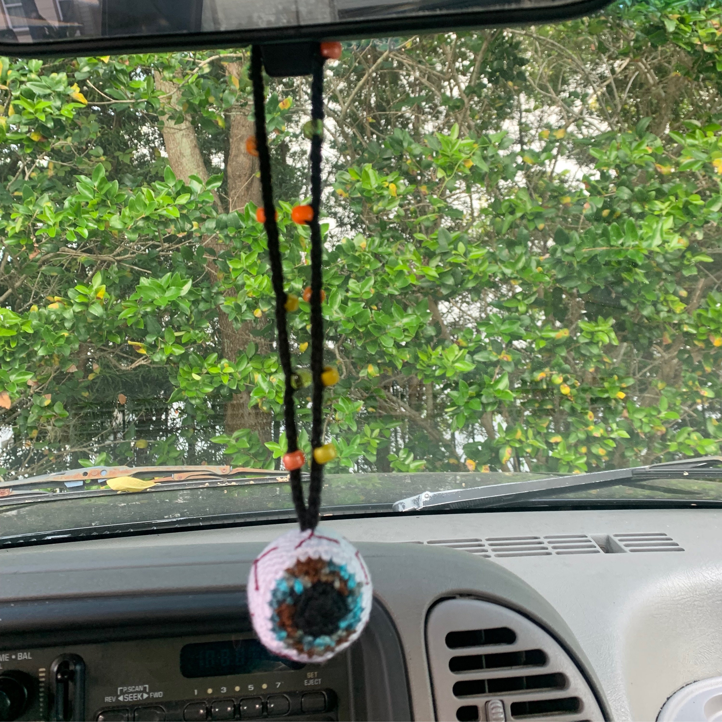 Halloween Crochet Car Hanger Pattern, Rear View Mirror Swing, Mirror ...