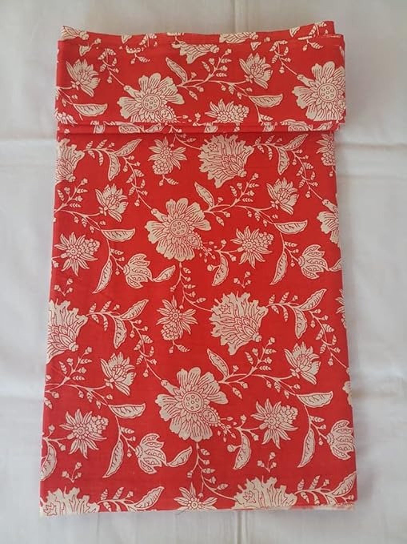 Traditional Indian Handmade Sanganeri,floral Print Fabric, Running ...