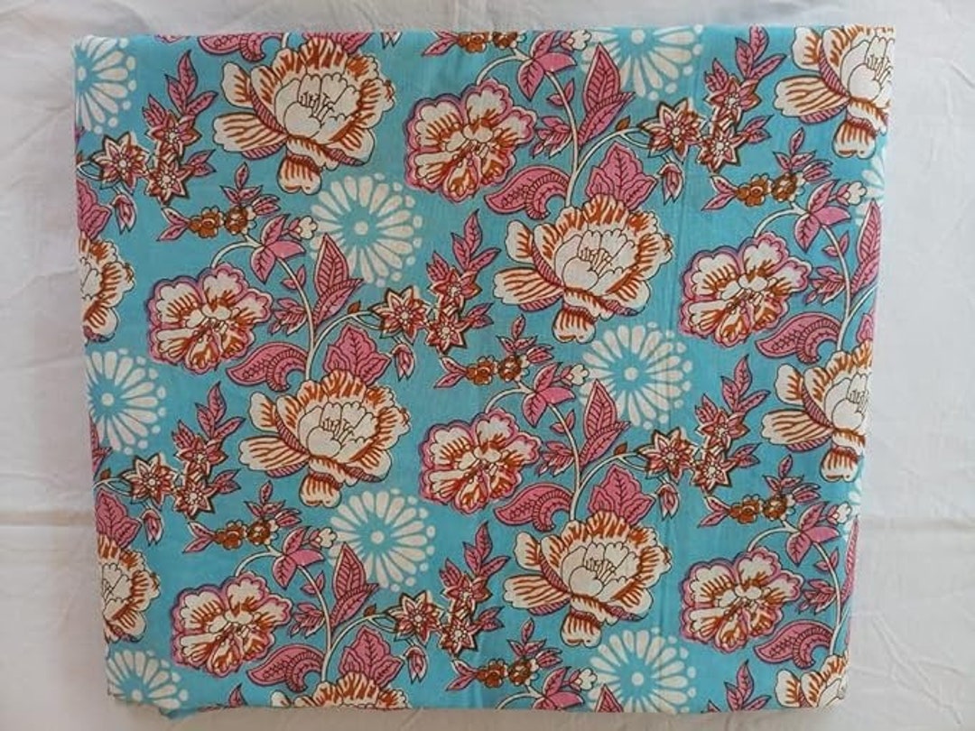 Mughal Print Fabric Block Print Fabric India Fabric Printed - Etsy