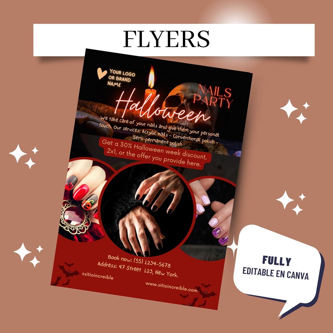Flyer Template Business, Hair Flyer, Halloween Hairstyles Flyer ...