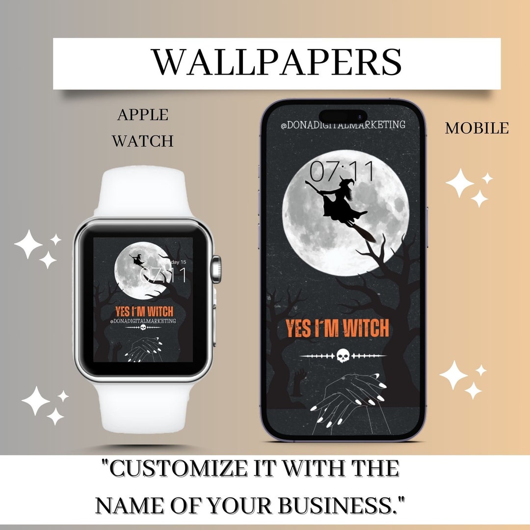 Wallpaper for Nails Business, Spooky Witch, October Phone Background ...