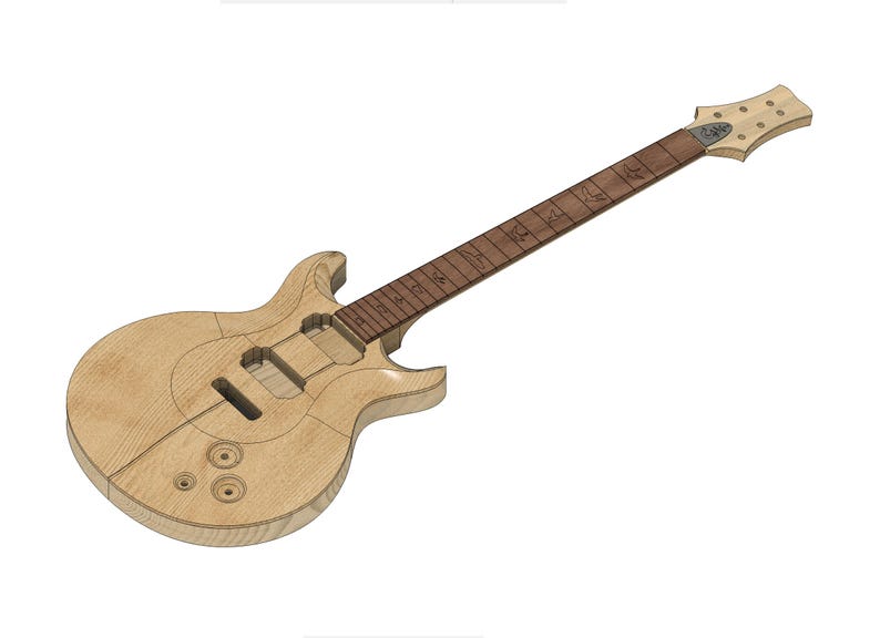 PRS Santana Retro 3D Files 1:1 Scale | CNC Files | Guitar Plan - Etsy