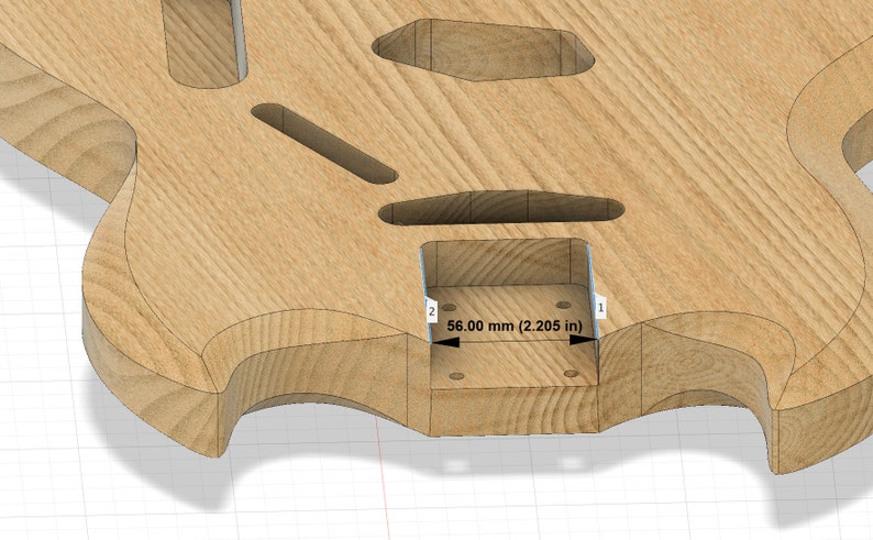SG Telecaster Hybrid Guitar Body 3D CAD Files 1:1 Scale CNC Files 3D ...