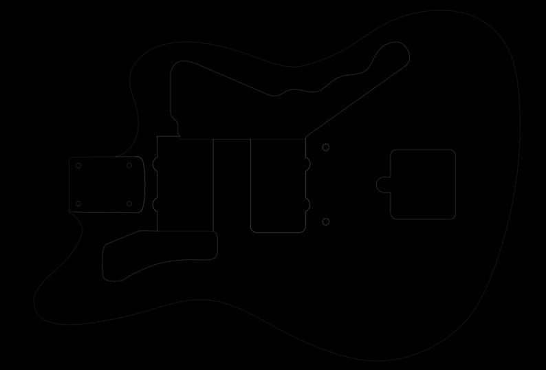 Fender Jazzmaster Guitar Body 3D CAD Files 1:1 Scale | CNC Files ...