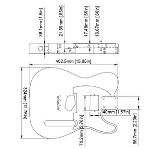 Fender Telecaster SH Guitar Body 3D CAD Files 1:1 Scale | CNC Files ...
