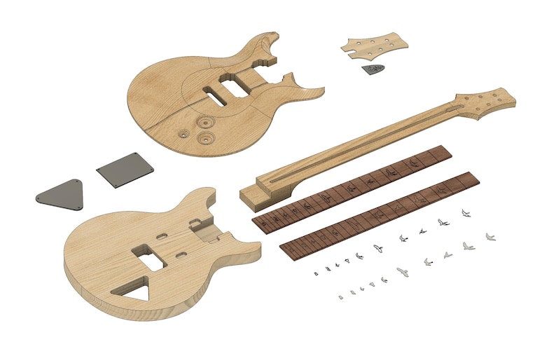 PRS Santana Retro 3D Files 1:1 Scale | CNC Files | Guitar Plan - Etsy