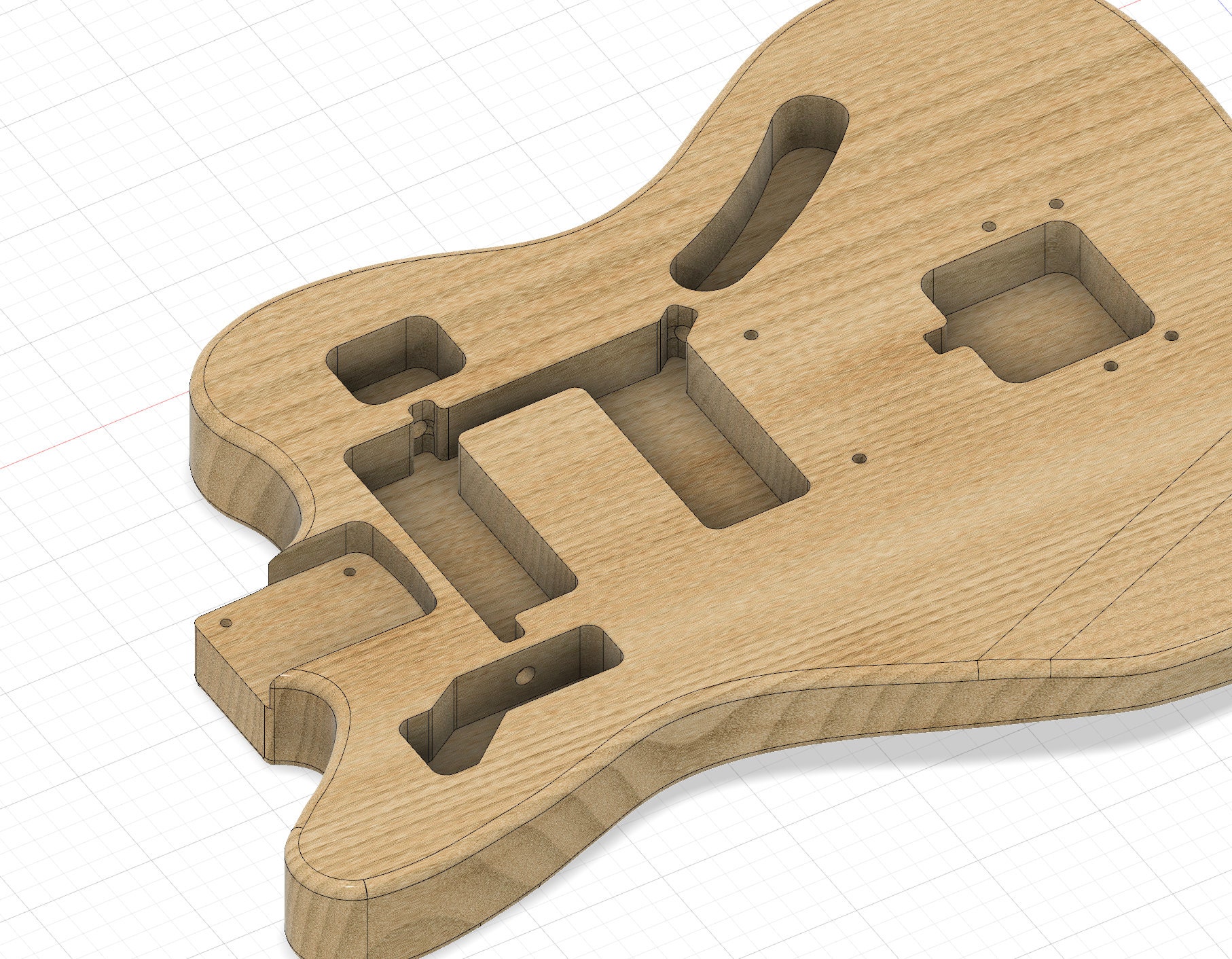 Fender Jaguar Guitar Body 3D CAD Files: CNC Project (digital Download ...