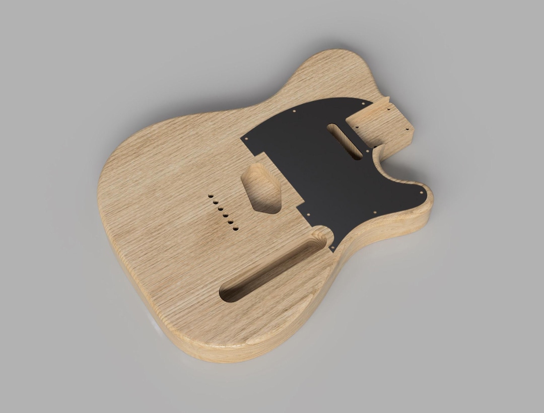 Fender Telecaster Offset Guitar Body 3D CAD Files 1:1 Scale | CNC Files ...