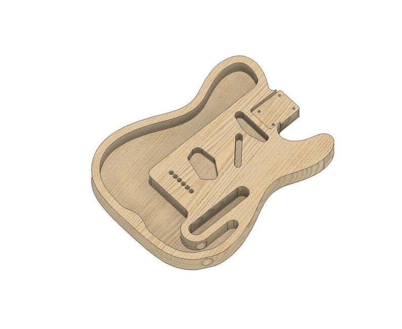 Fender Telecaster Thinline Semi Hollow Guitar Body 3D CAD Files 1:1 ...