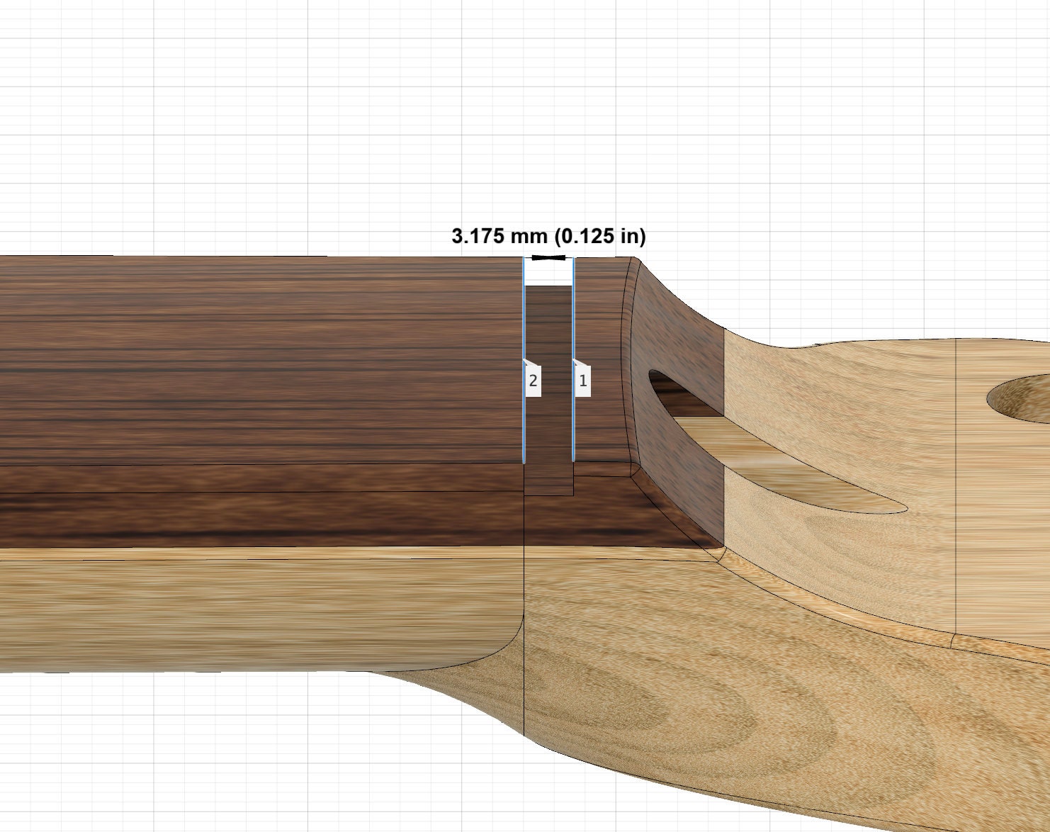 Fender Stratocaster Guitar Neck 3D CAD Files 1:1 Scale CNC Files DIY ...
