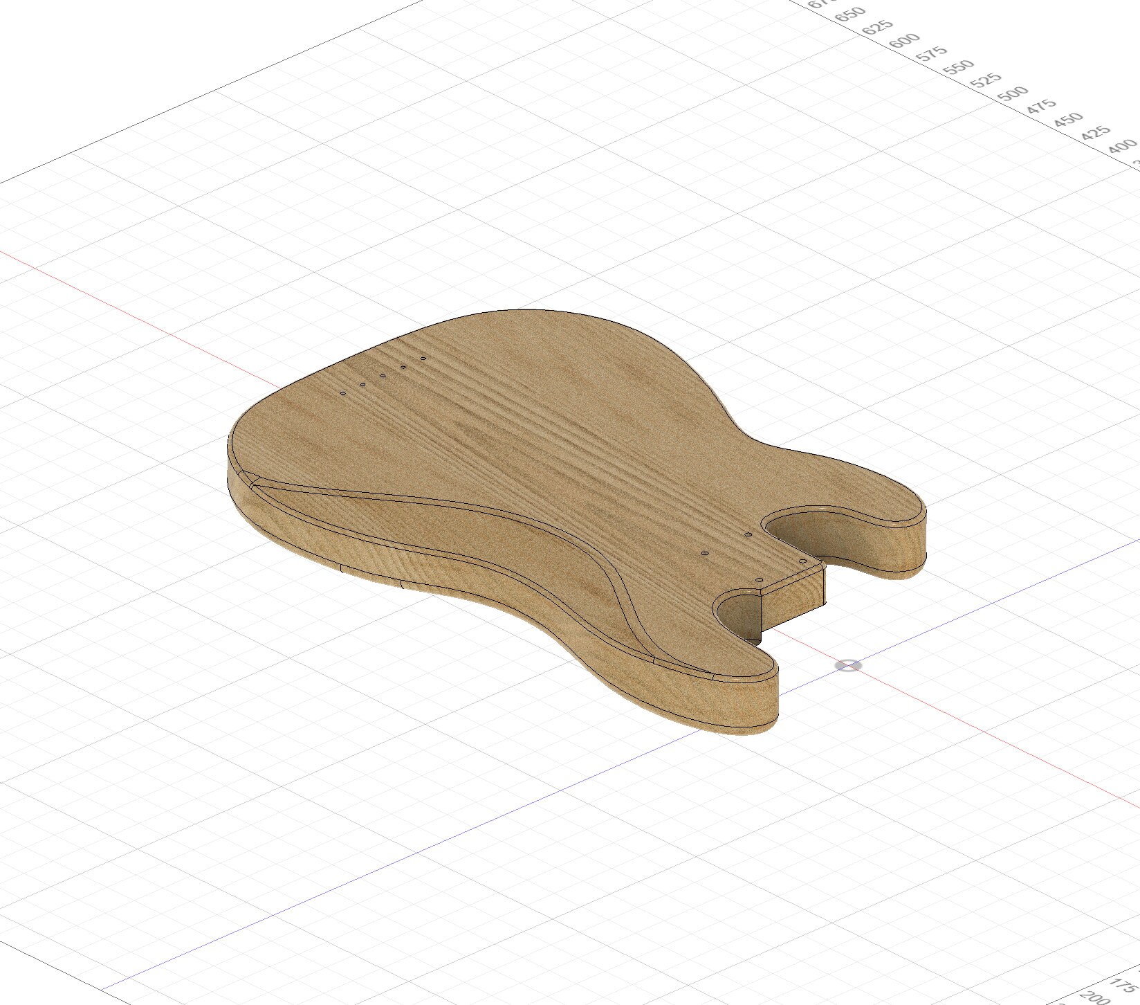 Fender Precision Bass Guitar Body 3D CAD Files 1:1 Scale CNC Files DIY ...