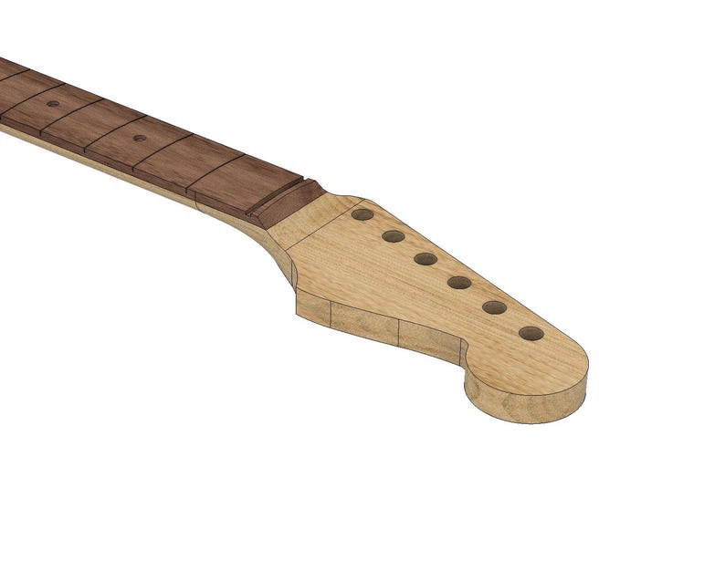 Fender Stratocaster Guitar Neck 3D CAD Files: CNC Plan (digital ...