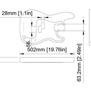 Fender Precision Bass Guitar Body 3D CAD Files: CNC Project (digital ...