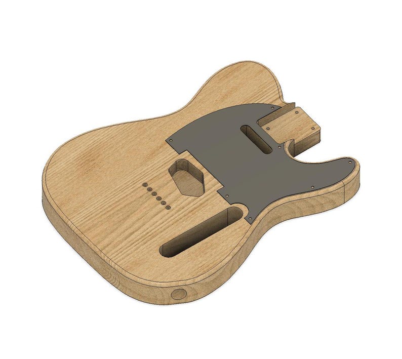 Fender Telecaster Guitar Body 3D CAD 1:1 Scale | CNC Files | Guitar ...