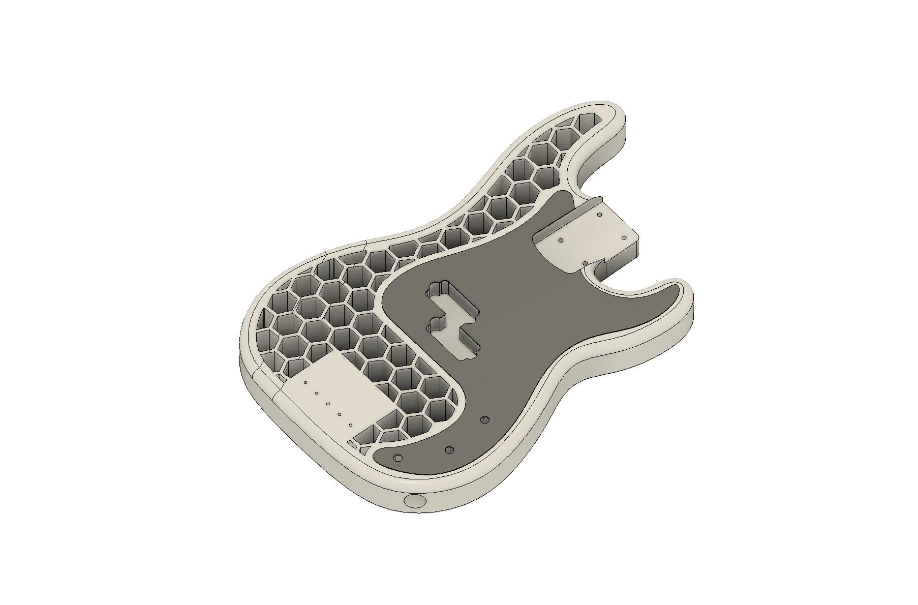 Fender Precision Bass Guitar Body 3D CAD Files 1:1 Scale | 3D Printing ...
