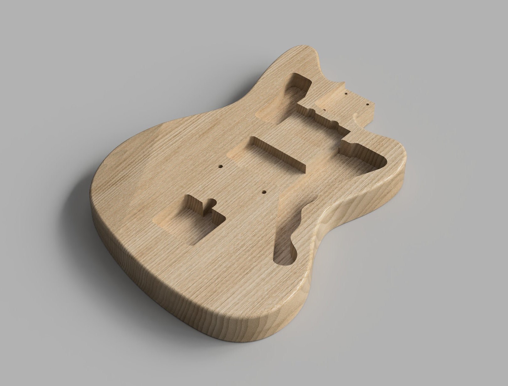 Fender Jazzmaster Guitar Body 3D CAD Files 1:1 Scale | CNC Files ...