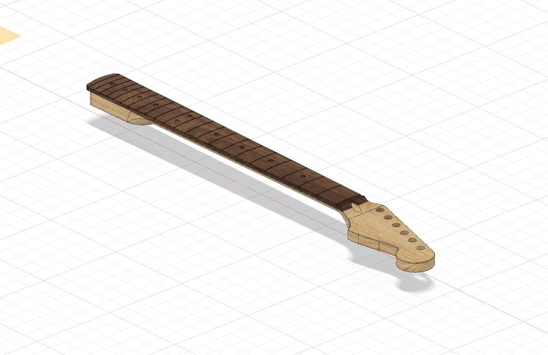 Fender Stratocaster Guitar Neck 3D CAD Files 1:1 Scale CNC Files DIY ...
